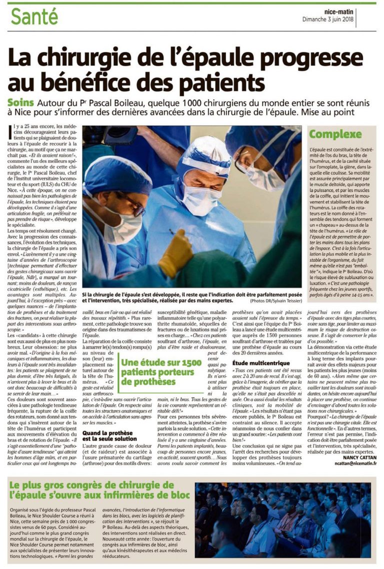 La chirurgie de l'épaule progresse au bénéfice des patients - Institut ...