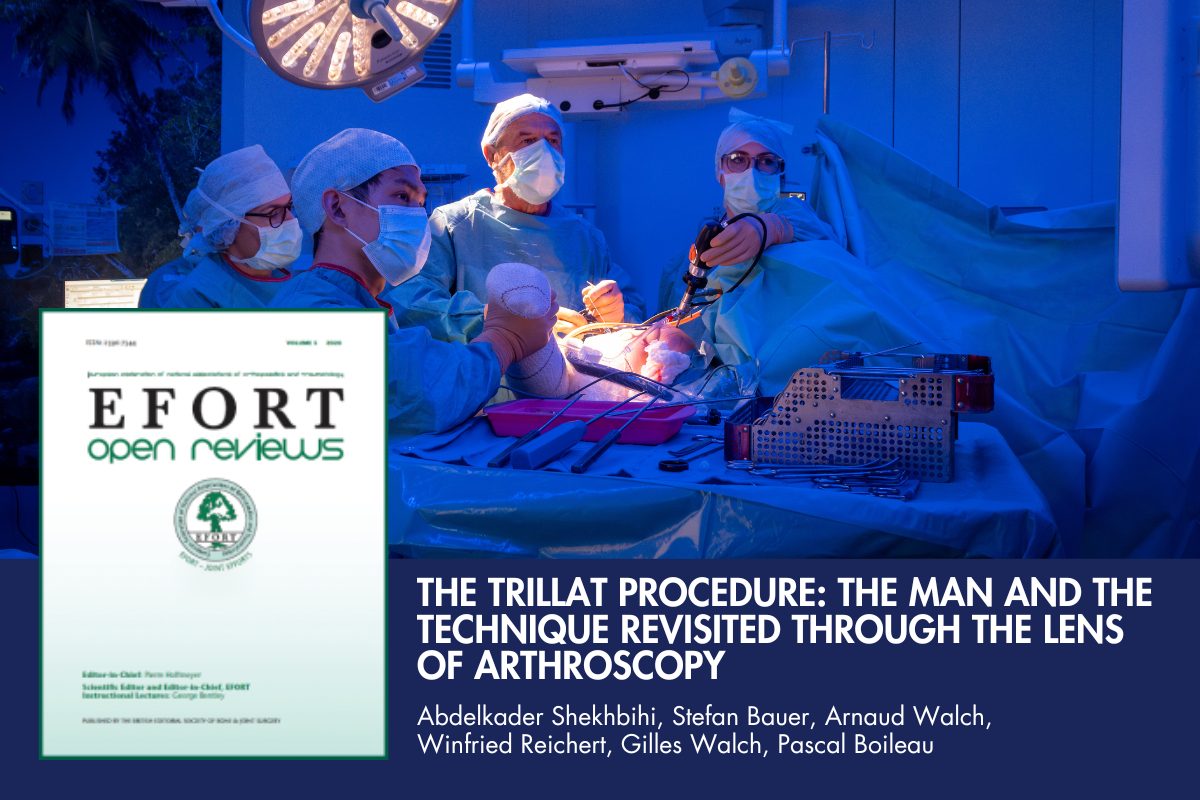 Nouvelle publication dans le journal EFORT OPEN REVIEWS "The Trillat ...